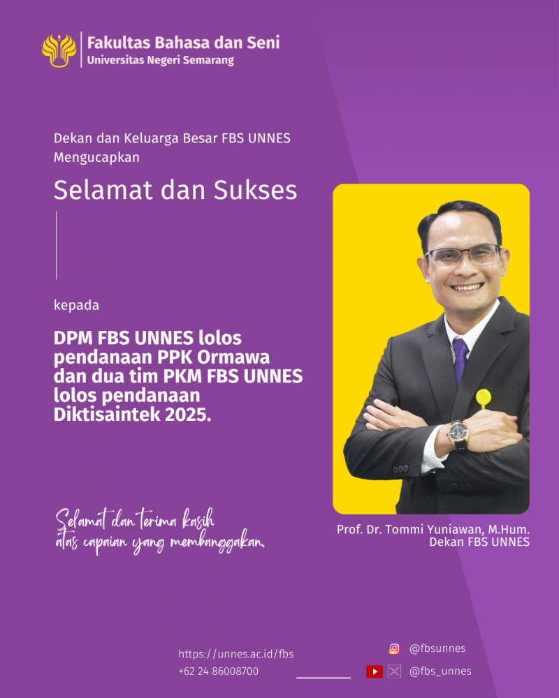 Diktisaintek 2025 Funding Awarded to FBS UNNES Students – Faculty of ...