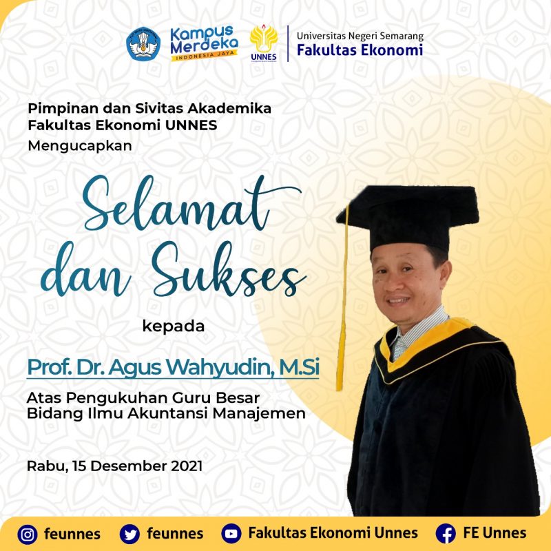 Prof. Dr. Agus Wahyudin, M.Si Resmi Dikukuhkan Sebagai Guru Besar ...