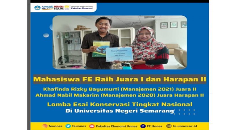 Mahasiswa FE UNNES Juara 1 dan Juara Harapan 2 pada Lomba Esai ...