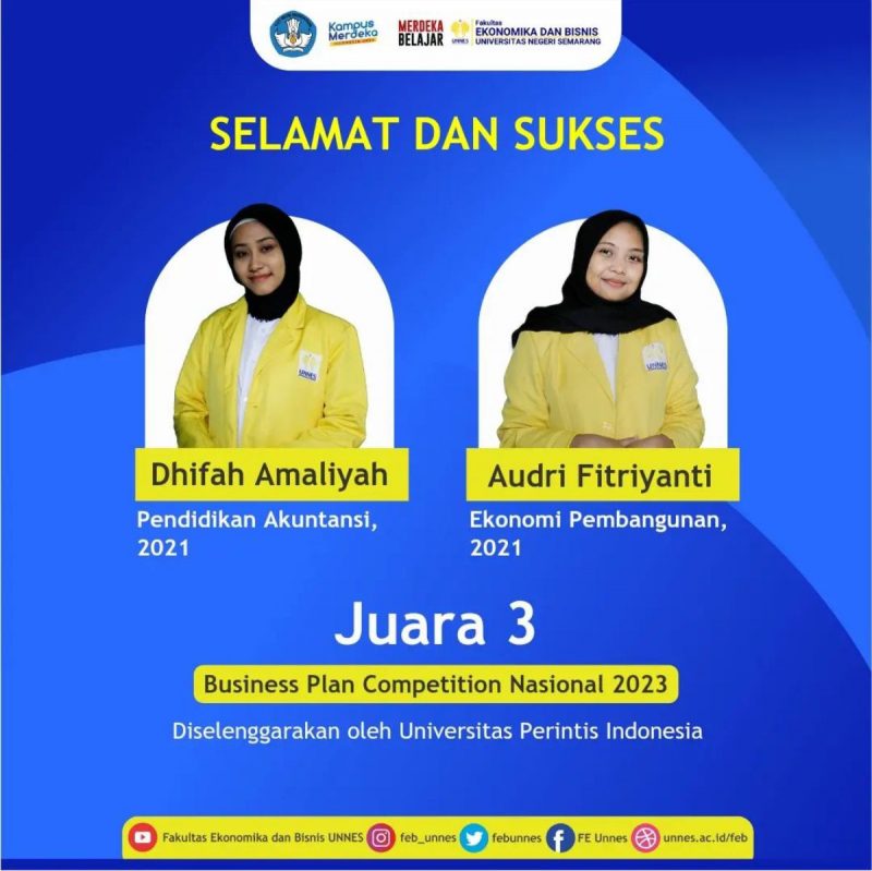 FEB Team Placed Third in the 2023 National Business Plan Competition ...