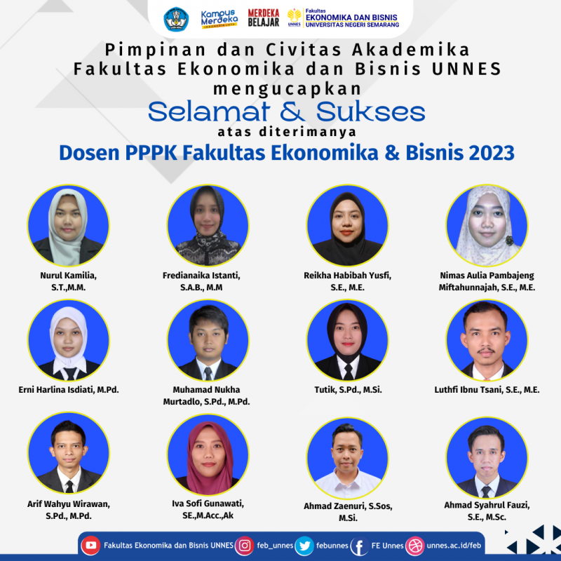 Selamat dan Sukses Atas Diterimanya Dosen PPPK Fakultas Ekonomika dan ...