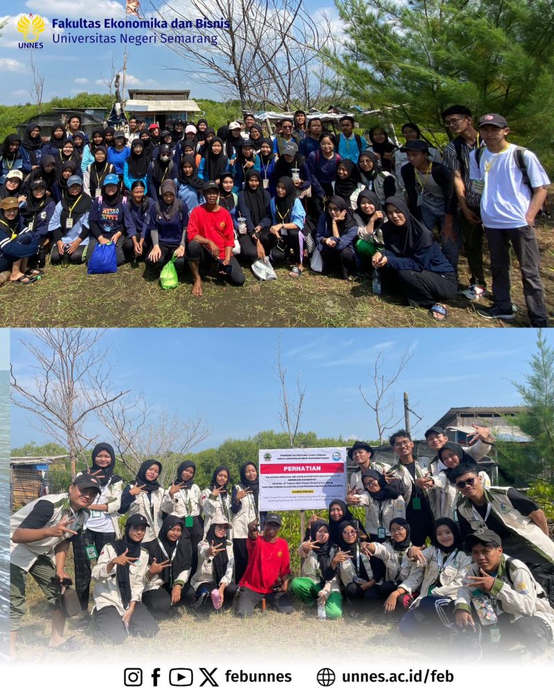 Kader Konservasi FEB UNNES melakukan penanaman magrove dan bersih ...