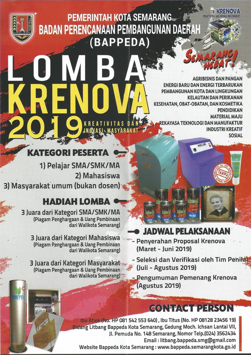 LOMBA KRENOVA KOTA SEMARANG TAHUN 2019 – LPPM UNNES – Lembaga ...