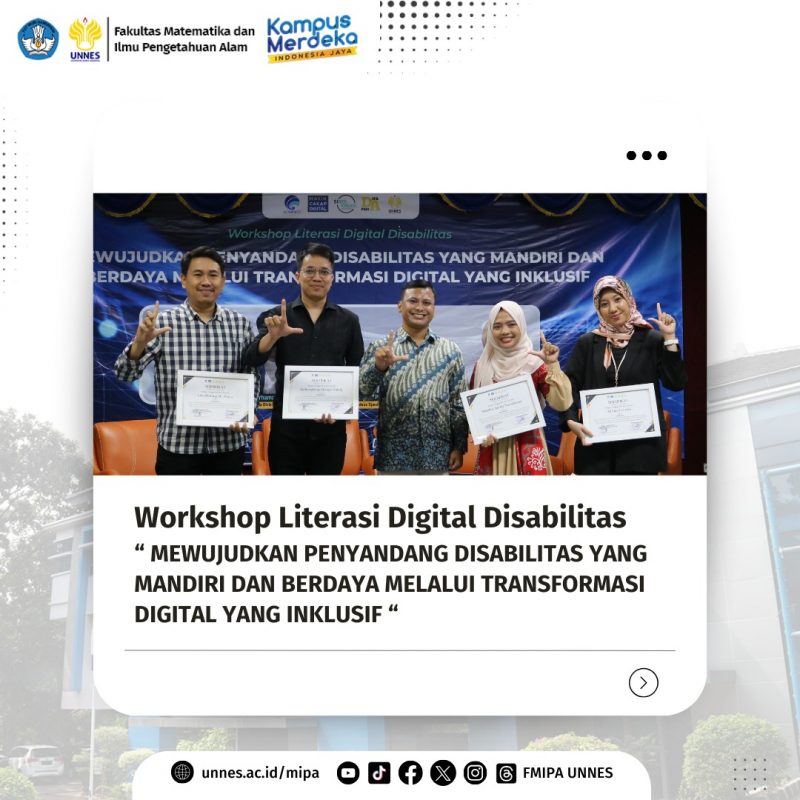 Workshop Literasi Digital Disabilitas: Mewujudkan Penyandang Disabilitas Yang Mandiri Dan ...